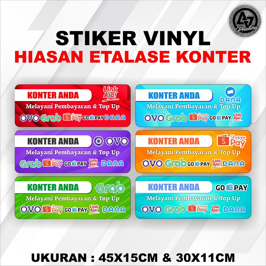 Jual Sticker Konter / Sticker Etalase Konter/ Sticker Hiasan Etalase ...
