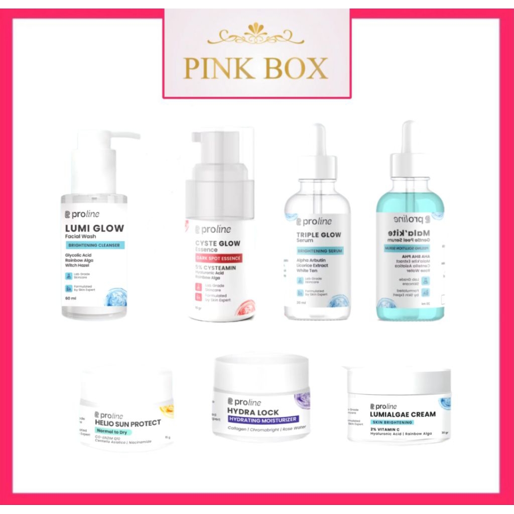 Jual NEW!! PROLINE Skincare Lumi glow facial wash| Mala'kite serum ...