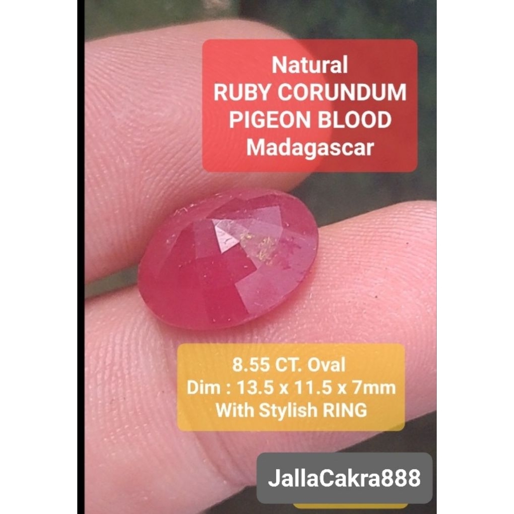 Jual Natural STAR RUBY Madagascar HQ Crystal Rubby Red PB Serat Fatwa ...