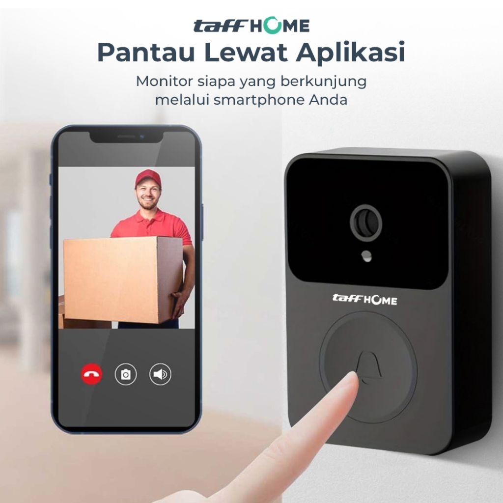 Jual Smart Video Door Bell WiFi Camera X9 / Bell Rumah Pintar Disertai ...