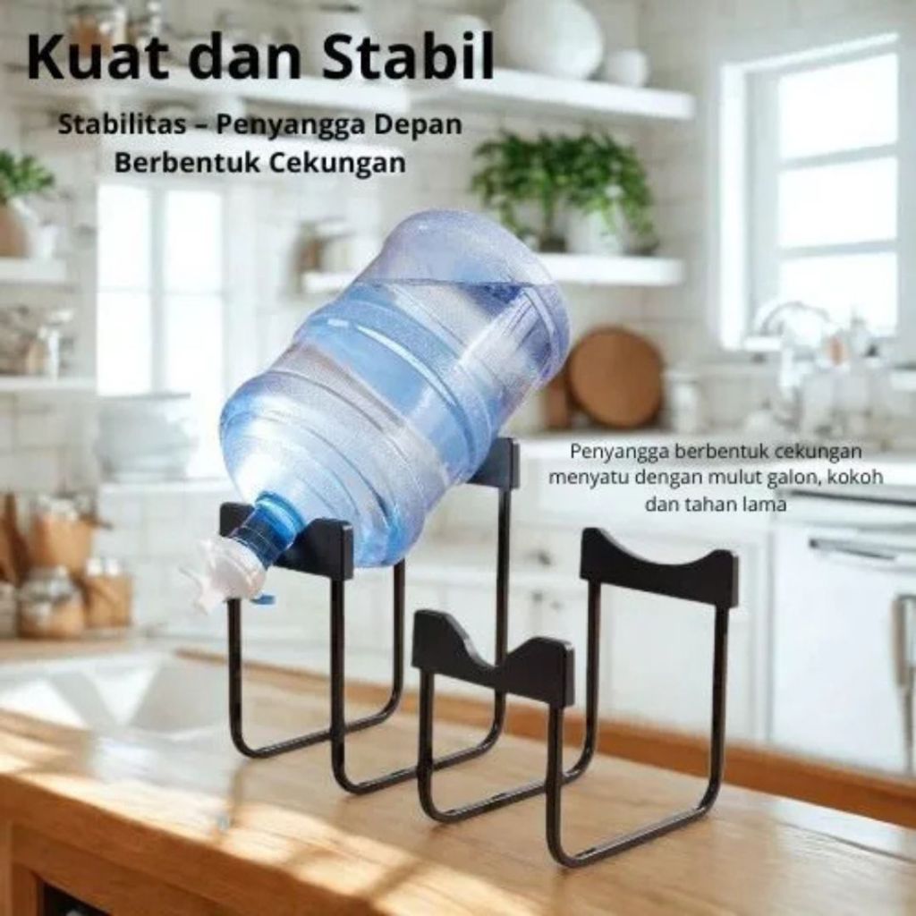 Jual RAK GALON AIR BESI plus KRAN GALON FOOD GRADE DUDUKAN MEJA MODEL U ...