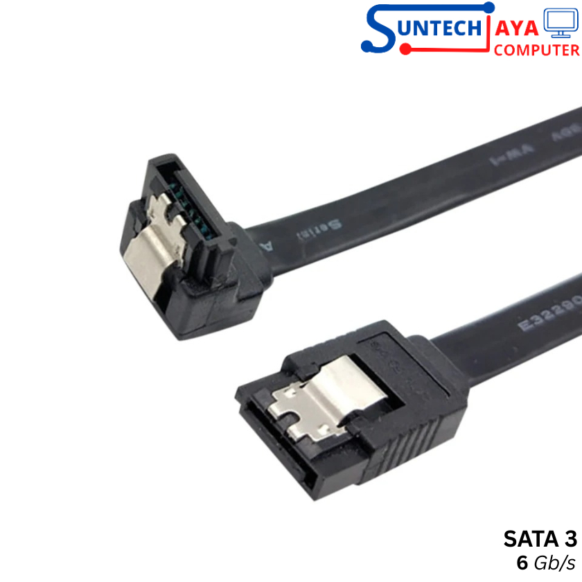Jual KABEL DATA SATA / ATA CABLE 6GBPS VERSI 3.0 BENTUK LURUS DAN L ...