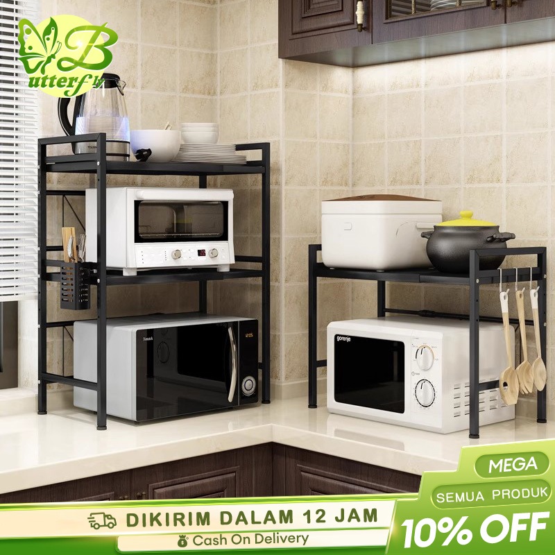 Jual [Sistem Telescopic] Rak Microwave Oven Rak Bumbu Dapur Rak Rice ...