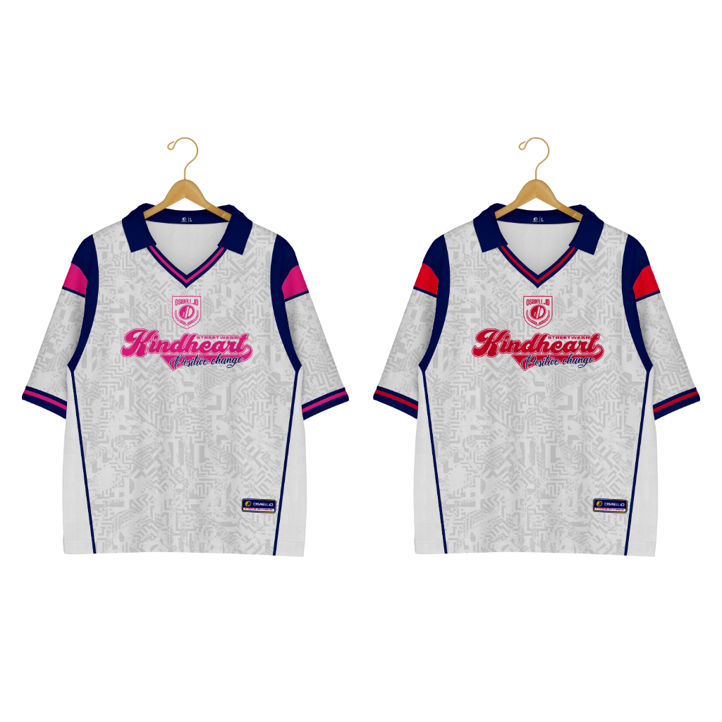 Jual JERSEY COUPLE RETRO COLLAR 5 WOMEN AND MEN BISA PASANG NAMA DAN ...