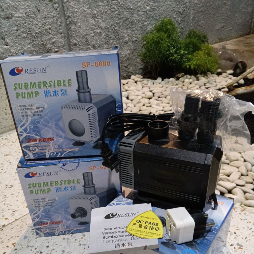 Jual Pompa Air Resun Submersible Pump SP 6000 Low Watt Pompa Celup ...
