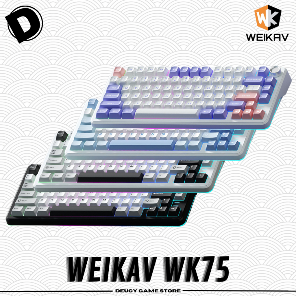 Jual Weikav WK75 Wireless Triple Connection Gasket Mechanical Keyboard ...