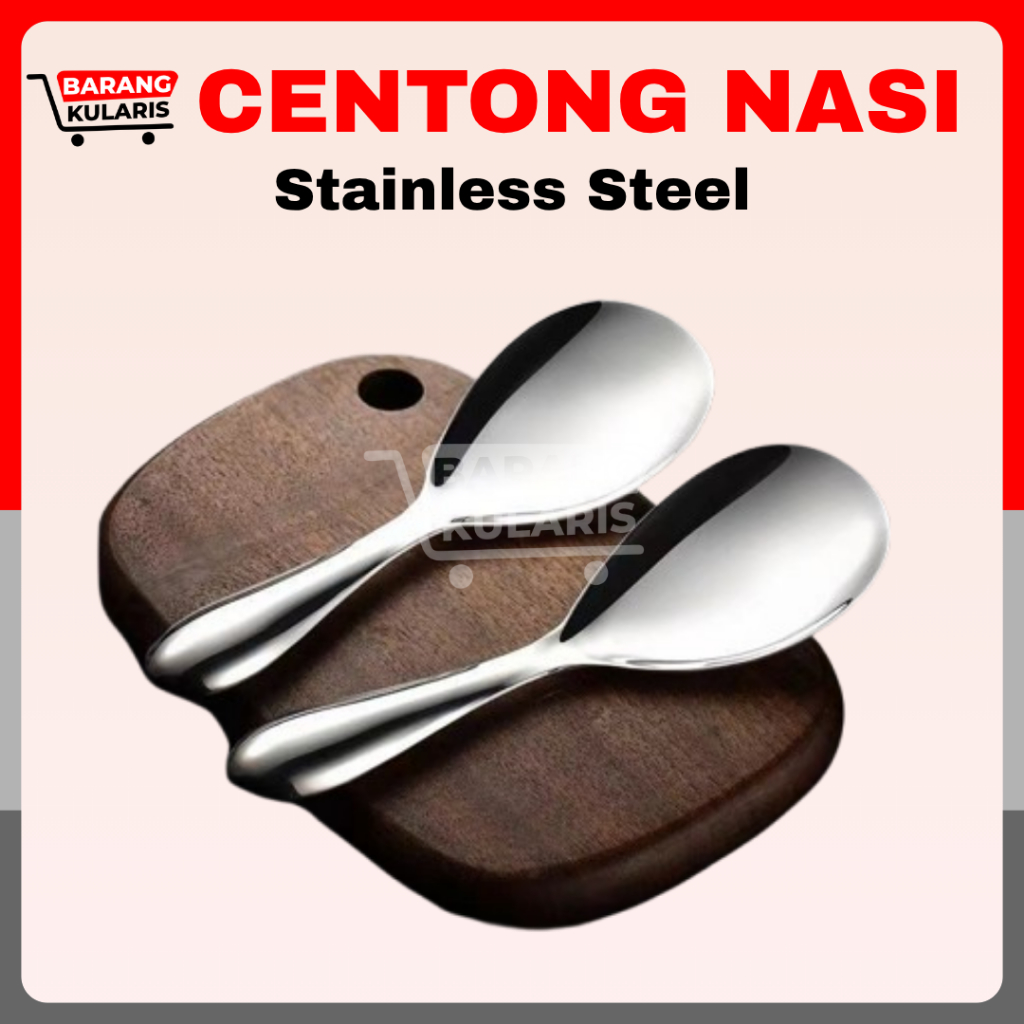 Jual Sendok Nasi Stainless Steel Centong Nasi Anti Karat Sendok Lauk ...
