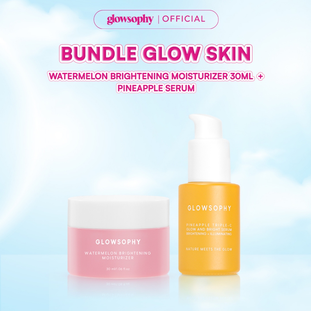 Jual Glowsophy Bundle Glow Skin Watermelon Brightening Moisturizer 30 ...
