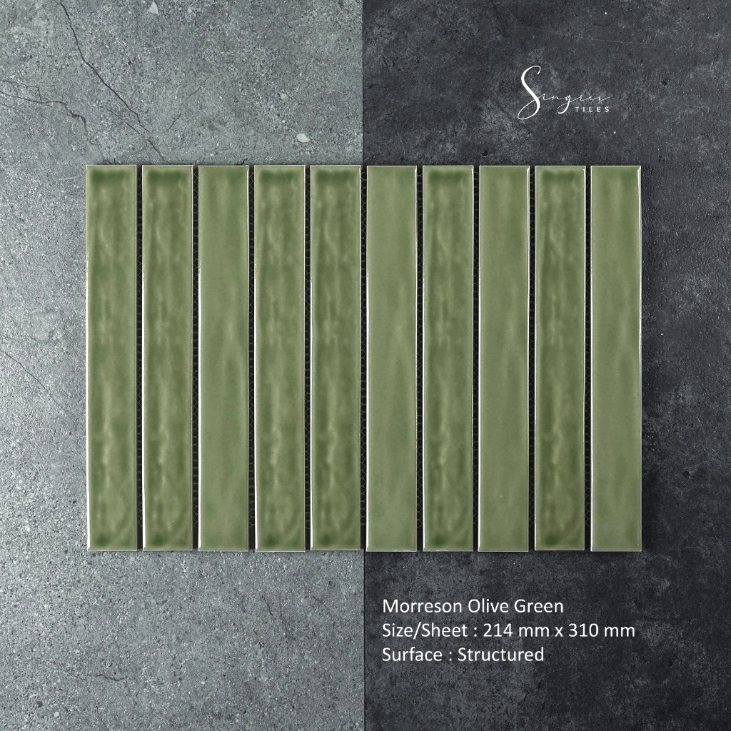 Jual Singres Tiles - Olive Green Morreson Singres Mosaic Tiles | Shopee ...