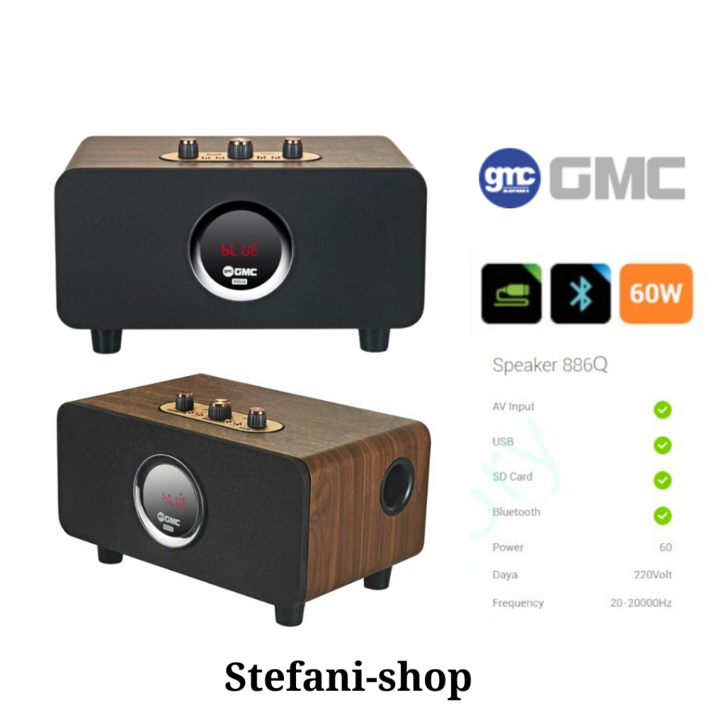 Jual Speaker GMC 886Q Portable Bluetooth Multifungsi SuperBass | Shopee ...