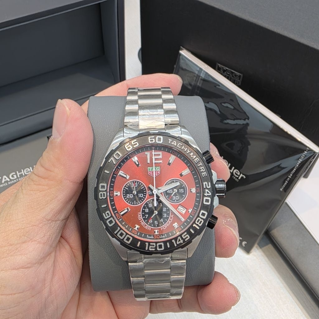 Jual JAM TANGAN PRIA TAG Heuer Formula 1 Chronograph Red Dial | Shopee ...