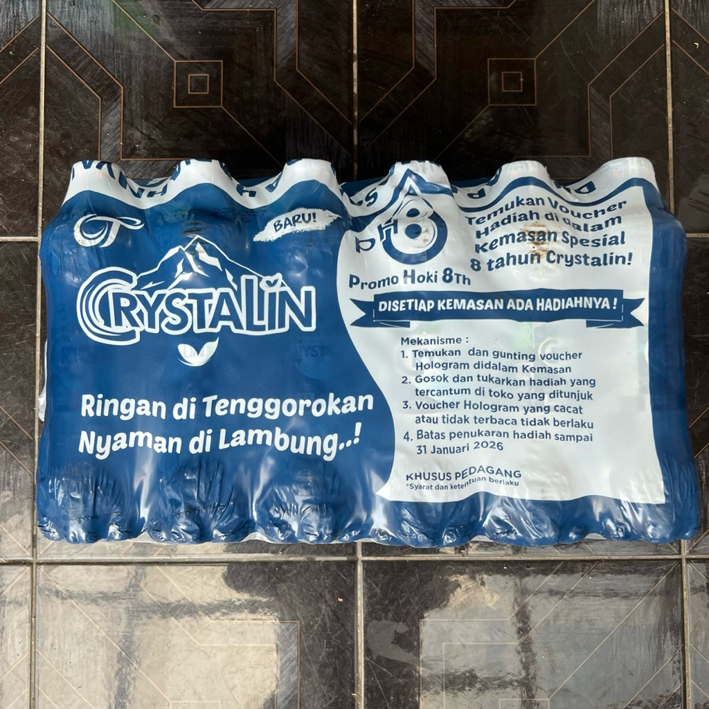 Jual Crystalin Air Mineral 600ml 600 ml 1 Dus 24 Botol - Crystalline ...