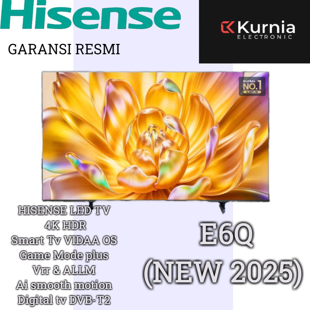 Jual HISENSE 65E6Q 4K SMART TV OS VIDAA 65 inch 2025 Series | Shopee ...