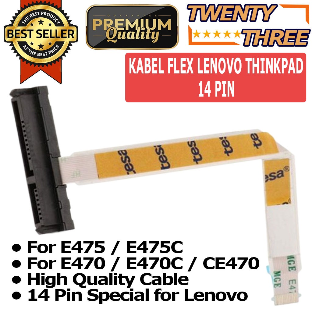 Jual Kabel Flex Flexible Fleksibel M2 SATA 3 SSD HDD 14 Pin Lenovo ...