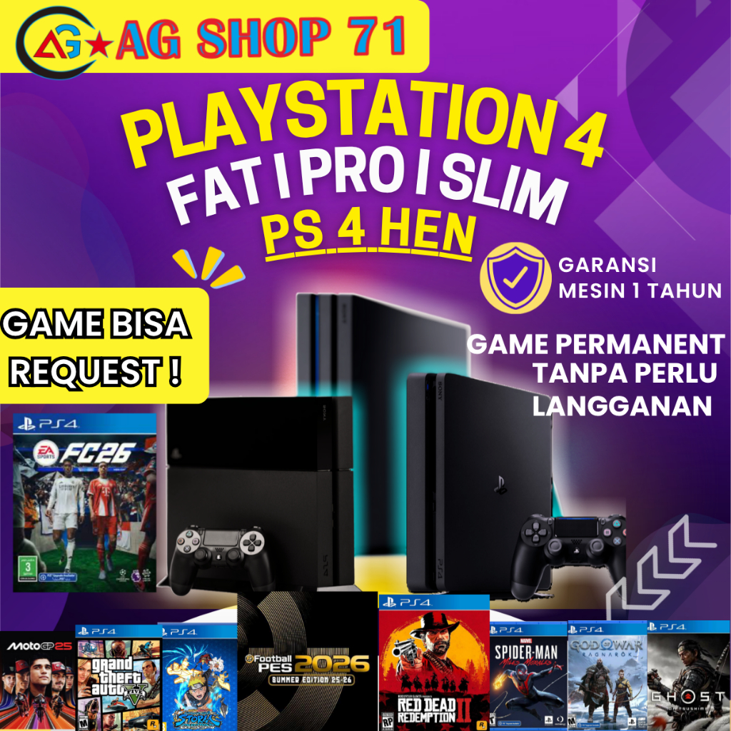 Jual PS4 Hen Terlengkap & Harga Terbaru Mei 2026 | Shopee Indonesia