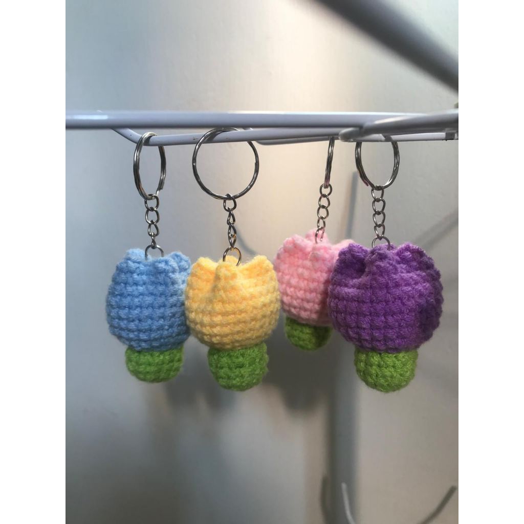 Jual Mini Tulip Crochet Keychain | Shopee Indonesia