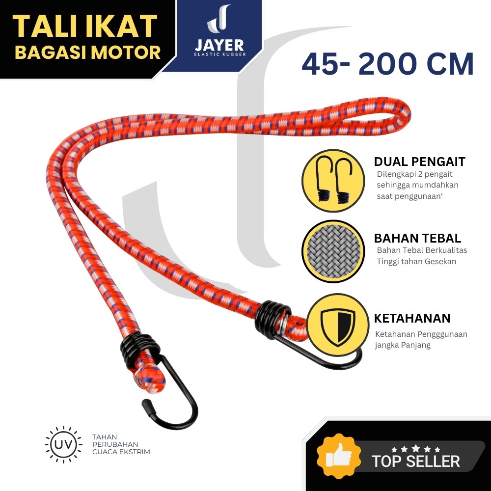 Jual Tali bagasi Pengikat barang di motor Motor Strong 8mm - kait kawat ...