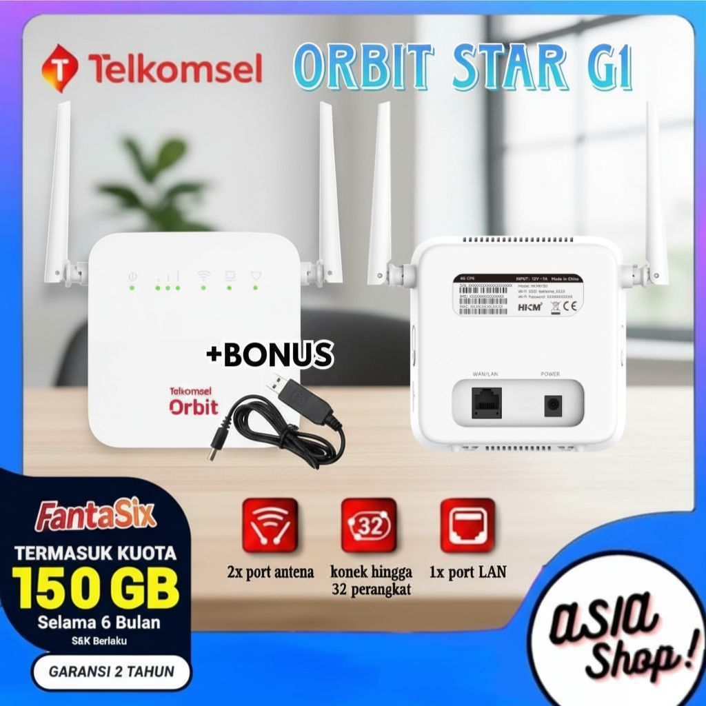 Jual Telkomsel Orbit Star G1 Modem Wifi 4G High Speed Bonus Data 150gb Garansi Resmi | Shopee ...