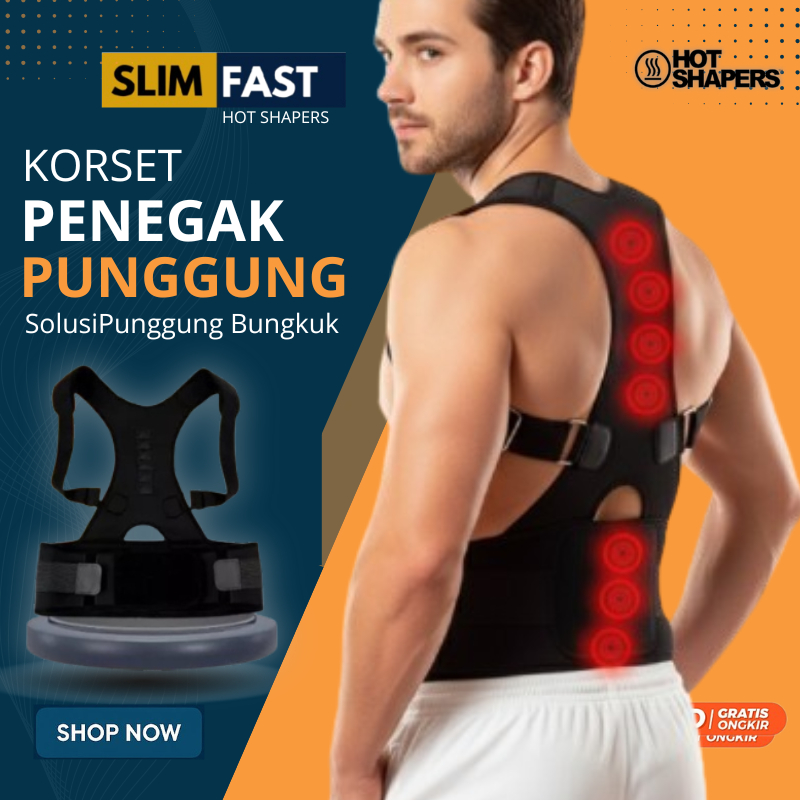 Jual Alat Penyangga Punggung Back Pain Posture Support Corector Korset ...