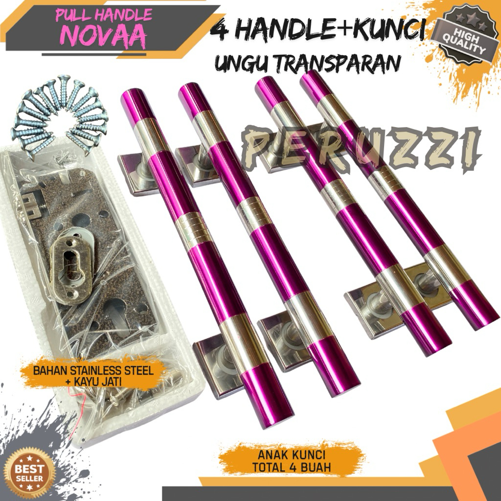 Jual Satu Set Handle Kunci Tipe SULING NOVAA UNGU 33cm Gagang Pintu ...