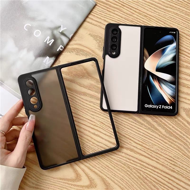 Jual Hybrid Doff Black / Transparant Soft Case Samsung Galaxy Z Fold 7 ...