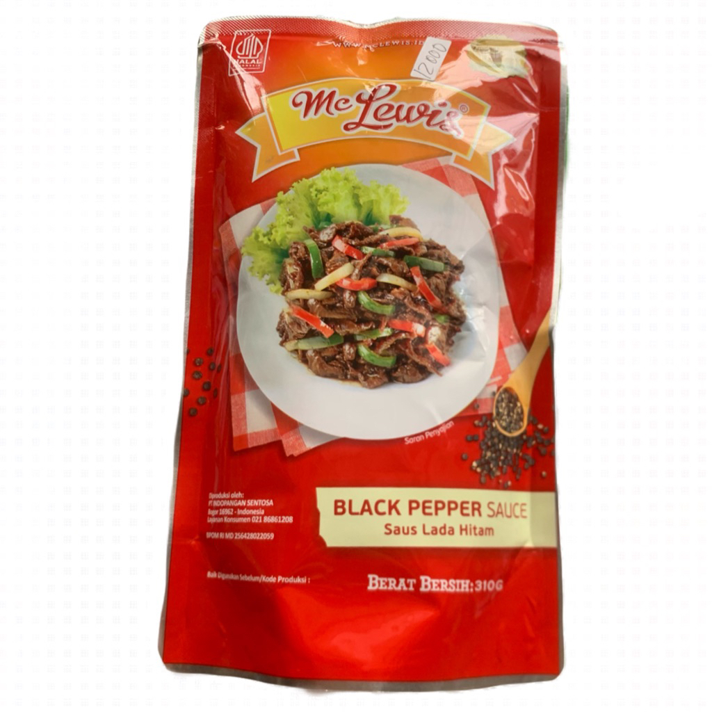 Jual McLewis Black Pepper Sauce Isi 310 GR | Shopee Indonesia