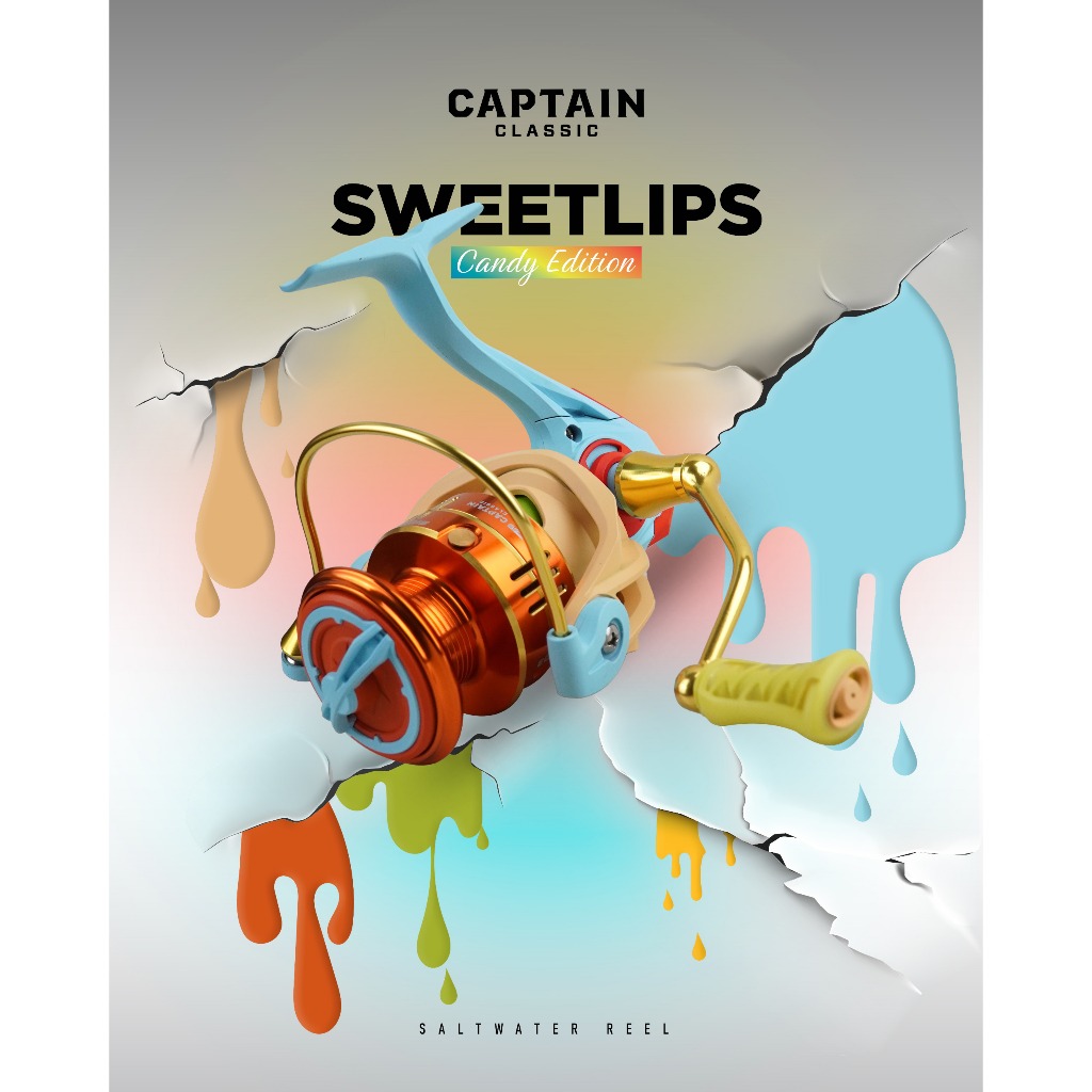 Jual Reel Captain Classic SWEETLIPS Candy Edition 1000 2000 3000 4000 ...