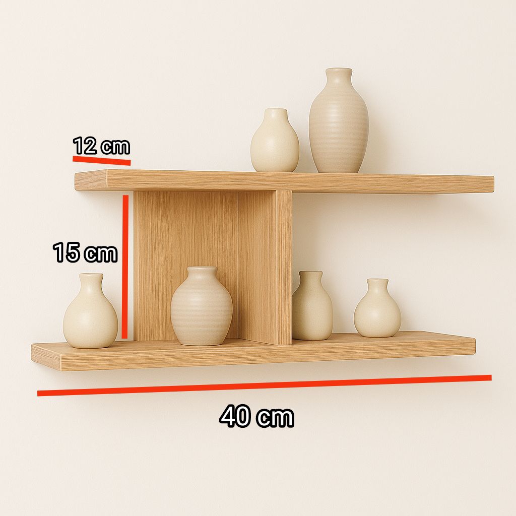 Jual Rak Tempel Dinding Serbaguna Modern – size besar 40x12x15 Cm ...