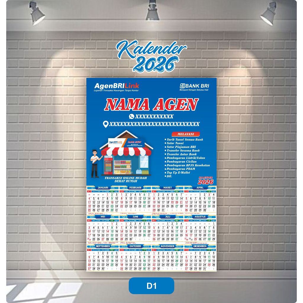 Jual Kalender Agen BRILink 2026 | Kalender Custom | Kalender Agen ...