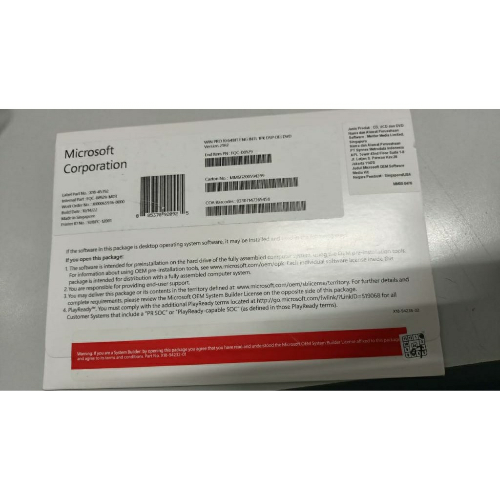 Jual Windows 10 Pro 64bit Original | Shopee Indonesia