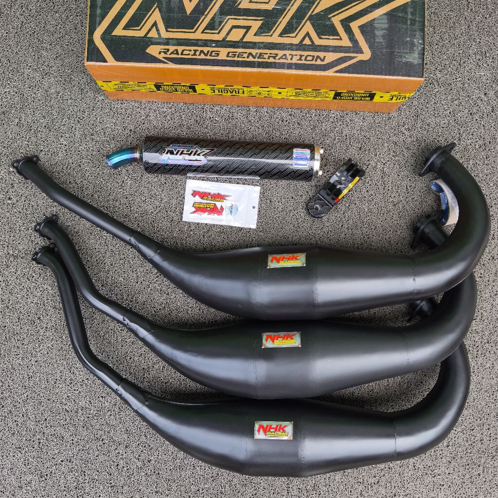 Jual Knalpot NHK Ninja 150 R SS RR ZX Chamber Dof Pres Silencer Carbon Kevlar Motif Lighning ...