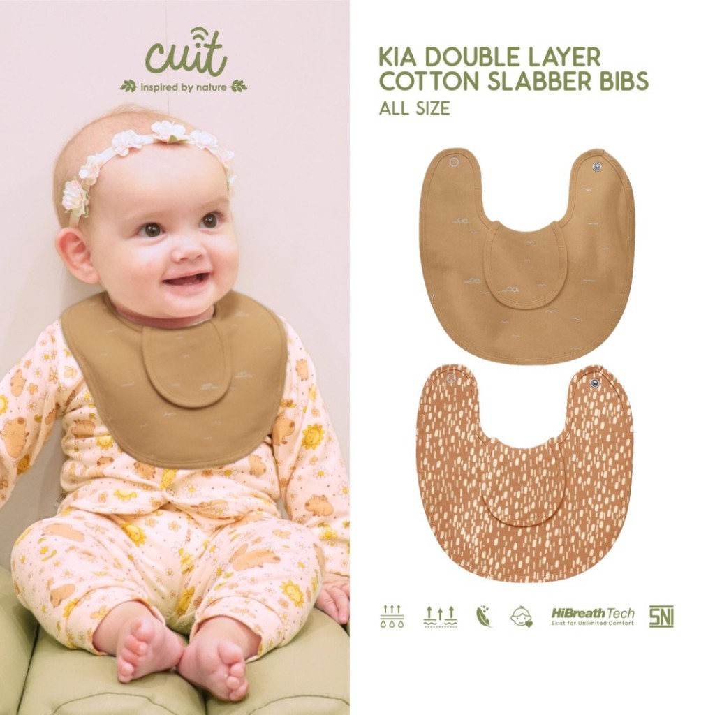 Jual [NEW LAUNCH] CUIT Celemek Air Liur Bayi Double Layer - Slabber ...