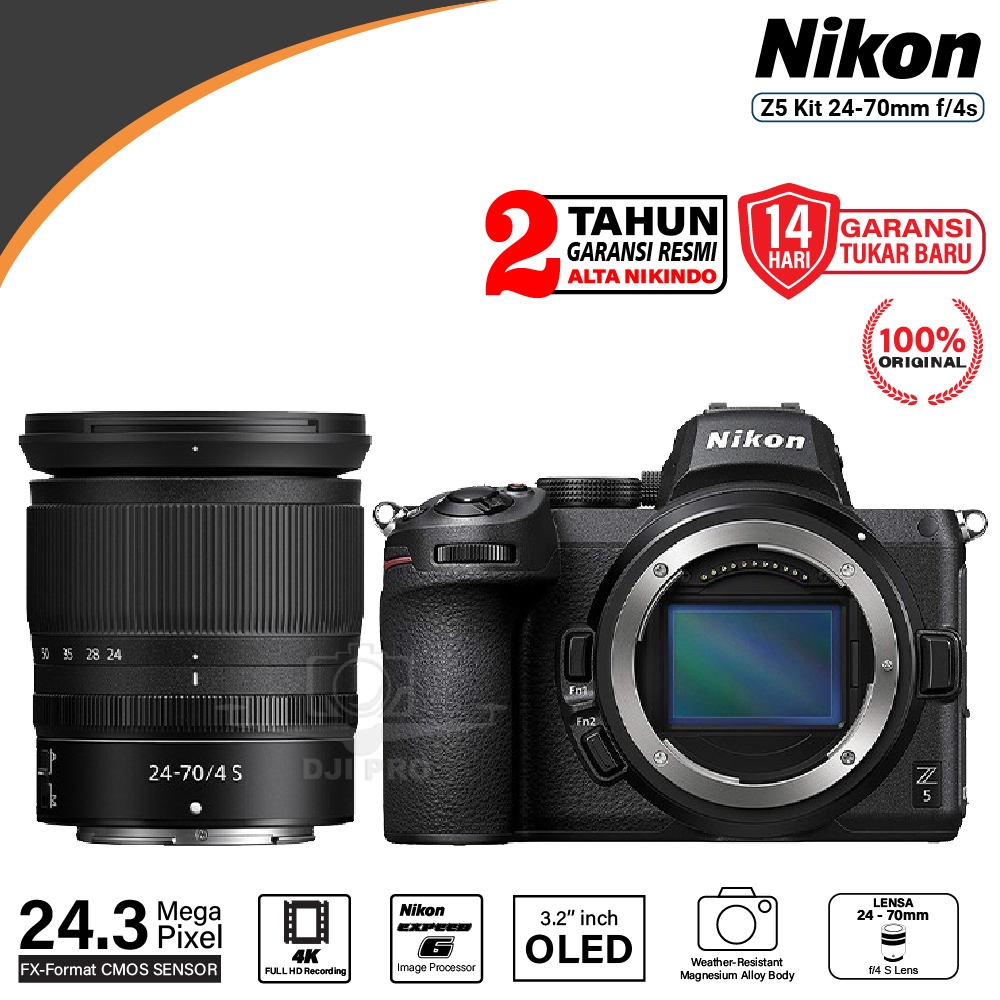 Jual Nikon Z5 Kit 24-70mm f4 S / Body Only Camera Mirrorless Nikon Z 5 ...