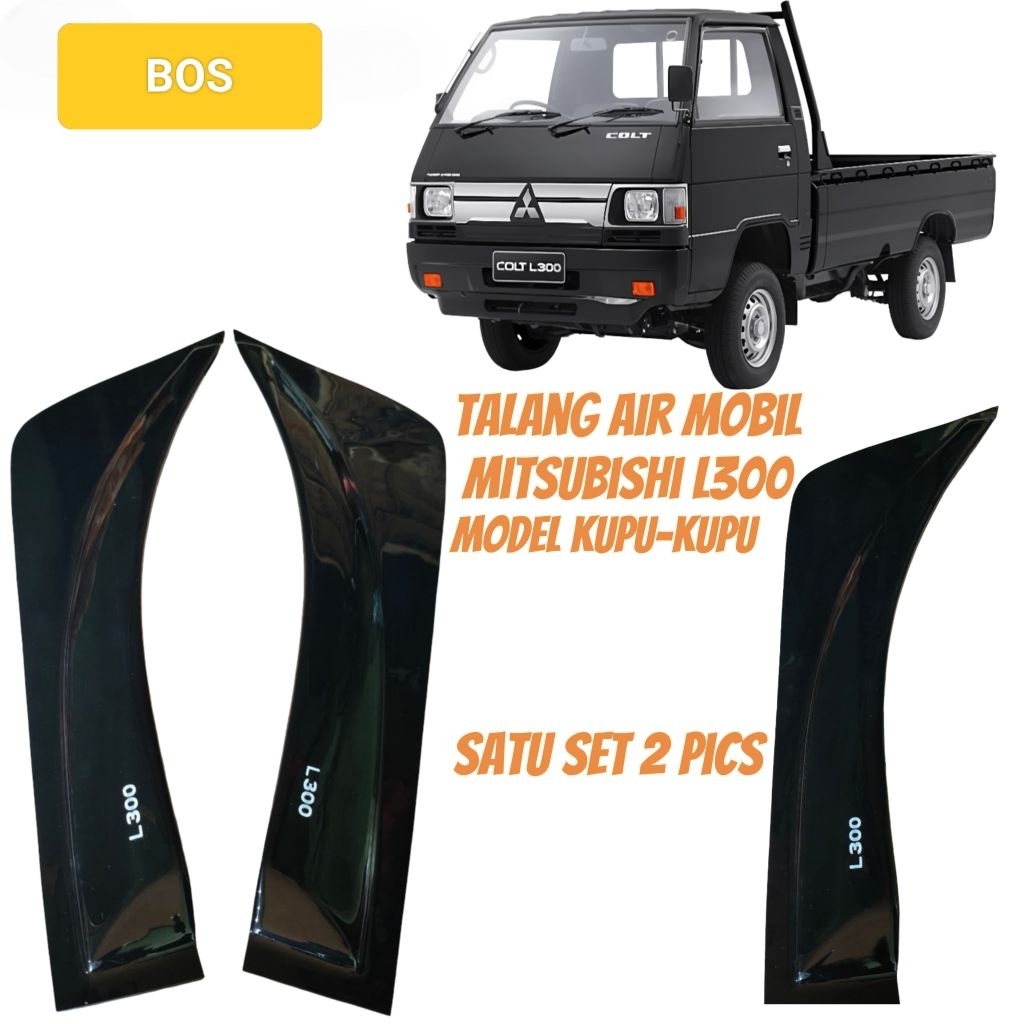 Jual talang air mobil Mitsubishi L300 model lebar kupu kupu 3m | Shopee ...