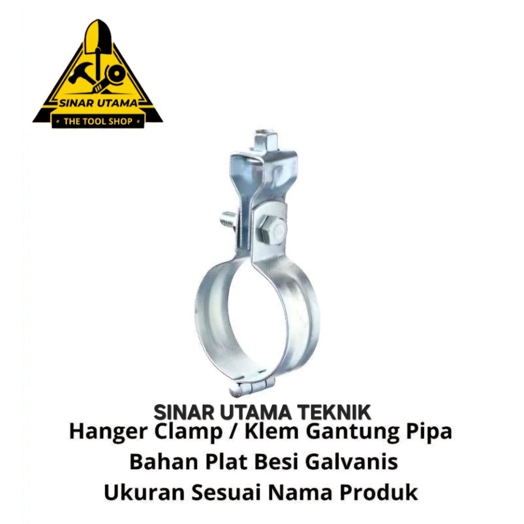 Jual KLEM PIPA GANTUNG 3 INCH / HANGER CLAMP 3 INCH PLAT BESI GALVANIS ...