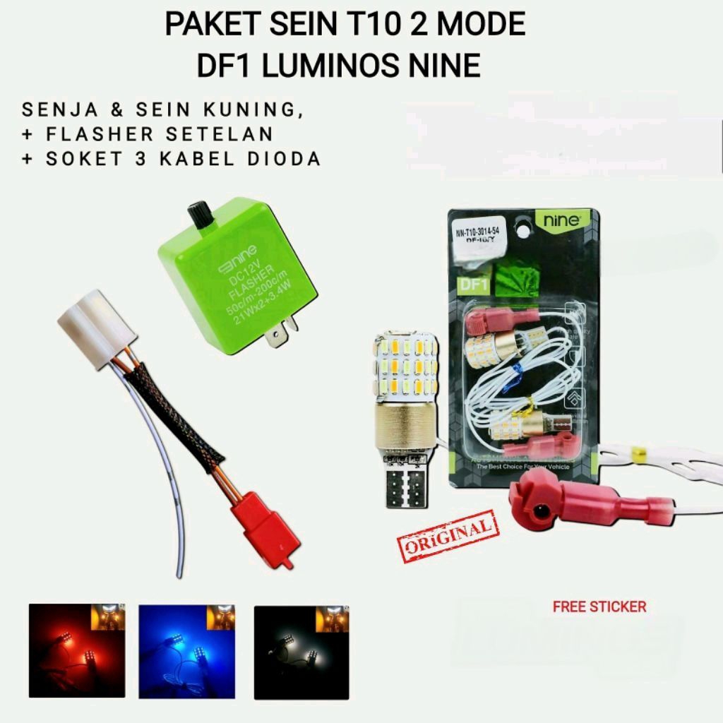 Jual LAMPU LED T10 2MODE SENJA+SEIN NINE LUXIMOS DF1 54 MATA UNTUK ...