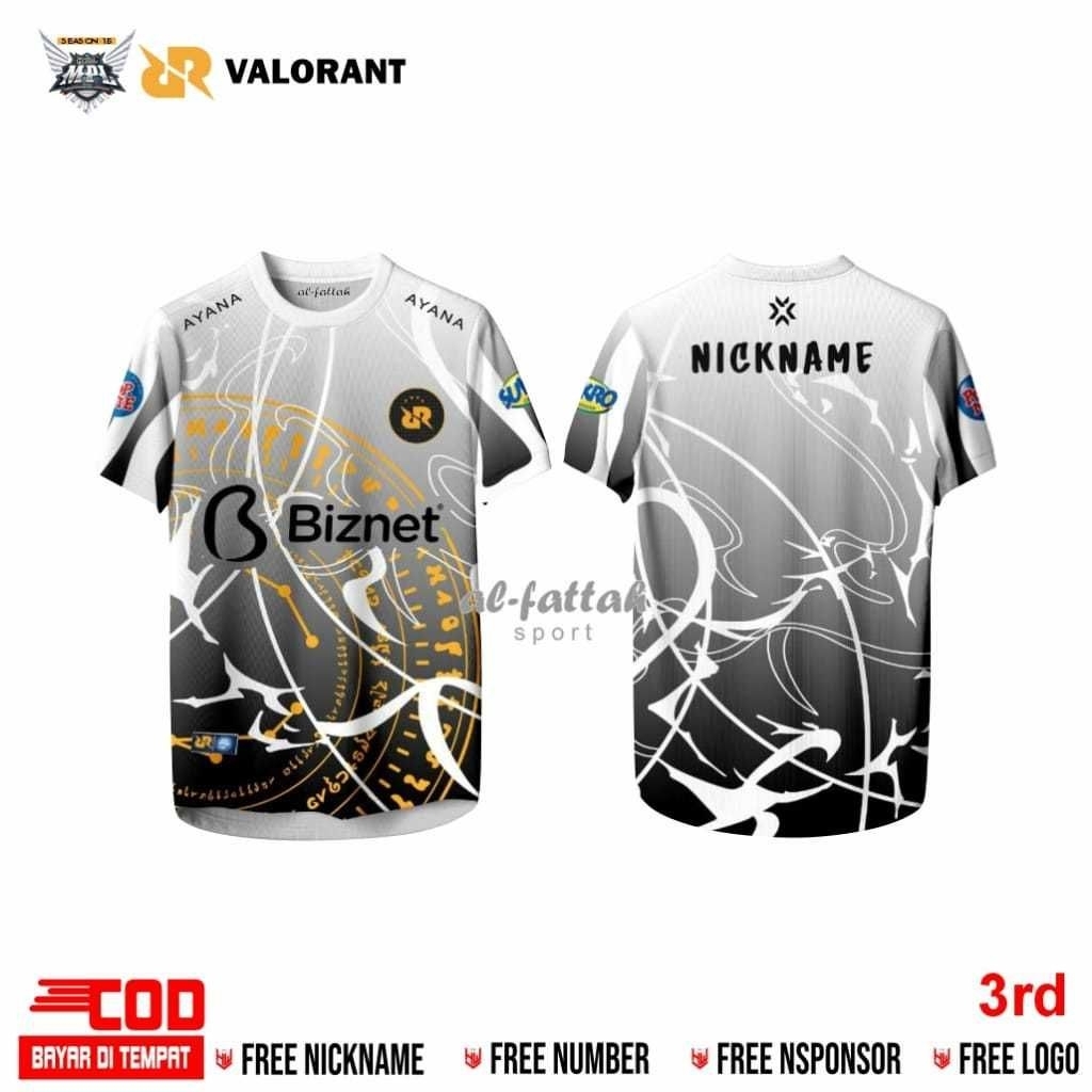 Jual BAJU JERSEY RRQ VALORANT 3RD MPL S15 TERBARU 2025 CUSTOM NAMA ANAK ...