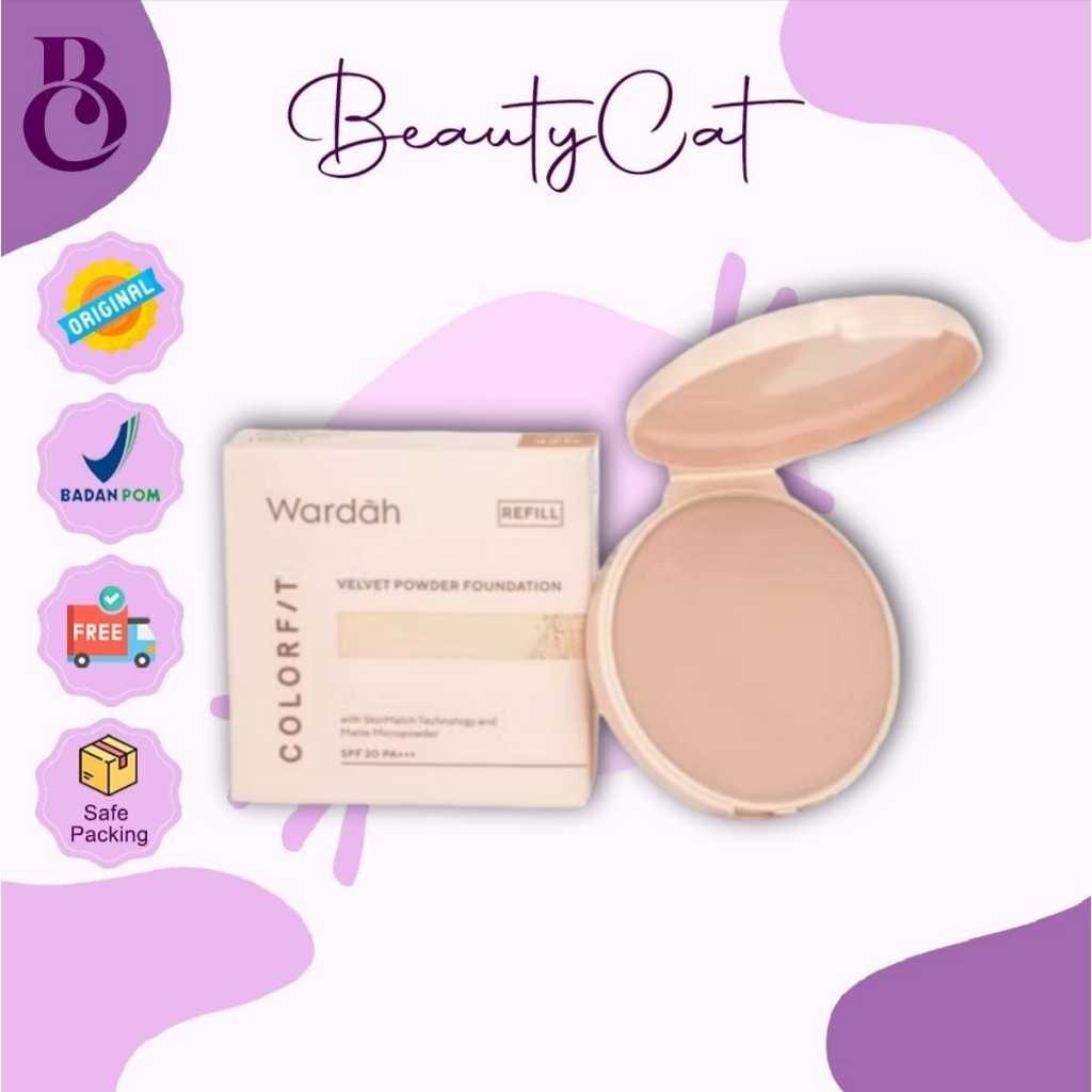Jual Wardah Colorfit Velvet Powder Foundation Refill 11 g | Shopee ...