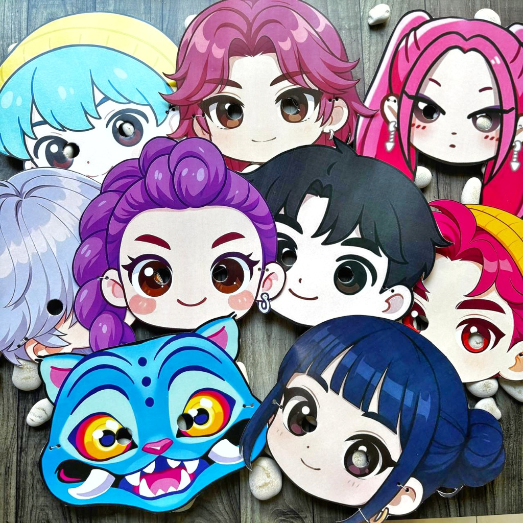 Jual Kpop Demon Hunters Topeng Pesta Mask Birthday Aksesoris Ulang ...