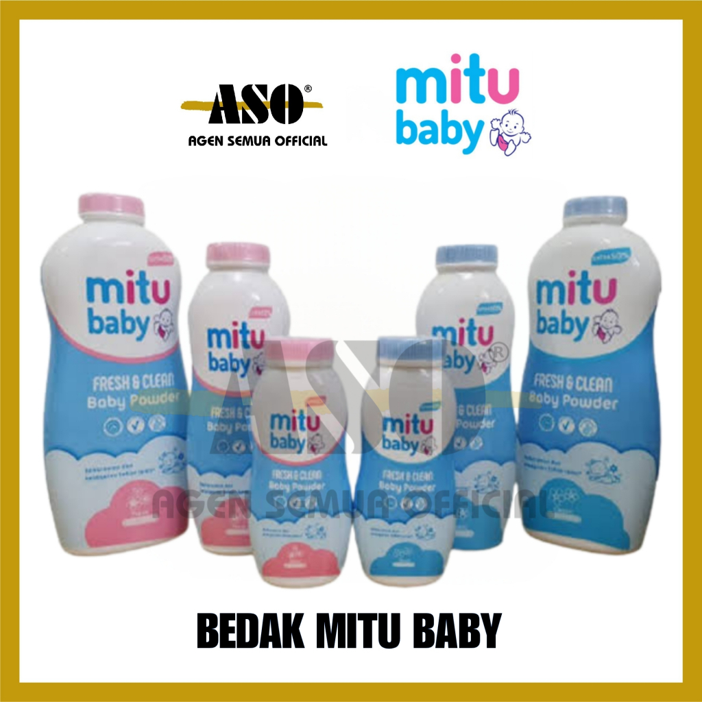 Jual MITU BABY POWDER FRESH & CLEAN 200+100GR JUMBO / 50+75gr KECIL ...