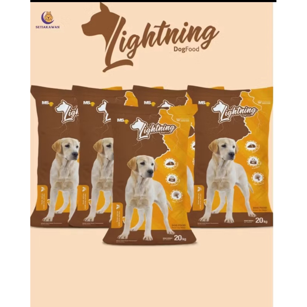 Jual LIGHTNING DOG 800gr | Makanan Anjing | Makanan Dog Rasa Beef ...