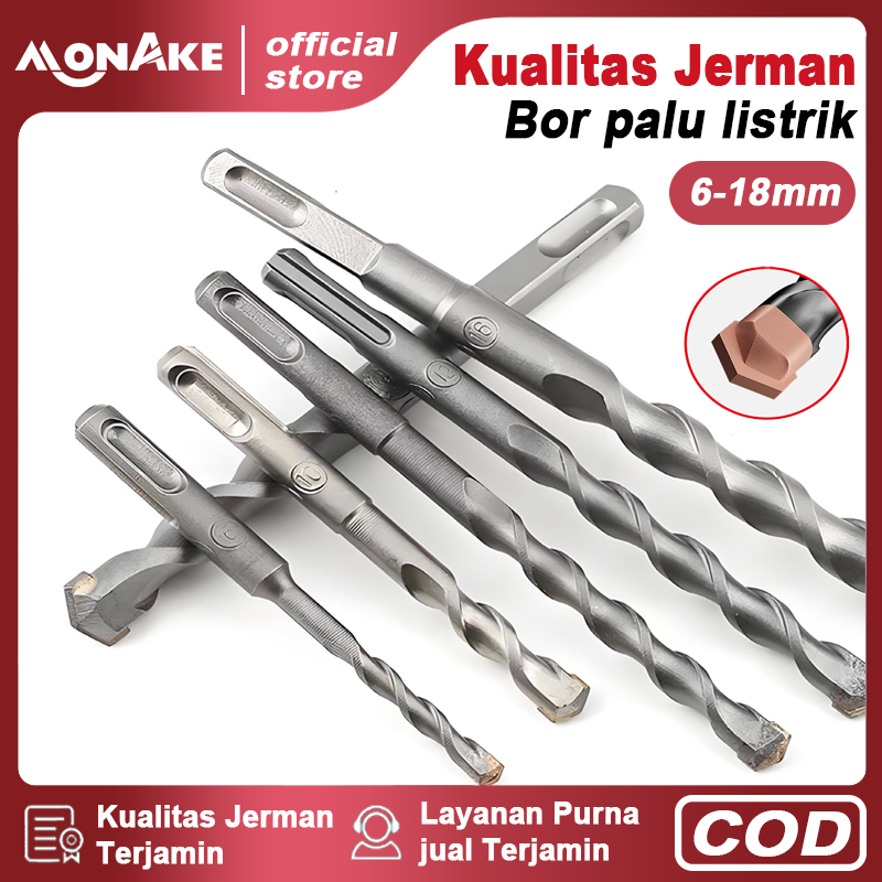 Jual MONAKE German Tool Mata Bor(COD) Bobok Beton 6 8 10 12 14 16 18mm ...