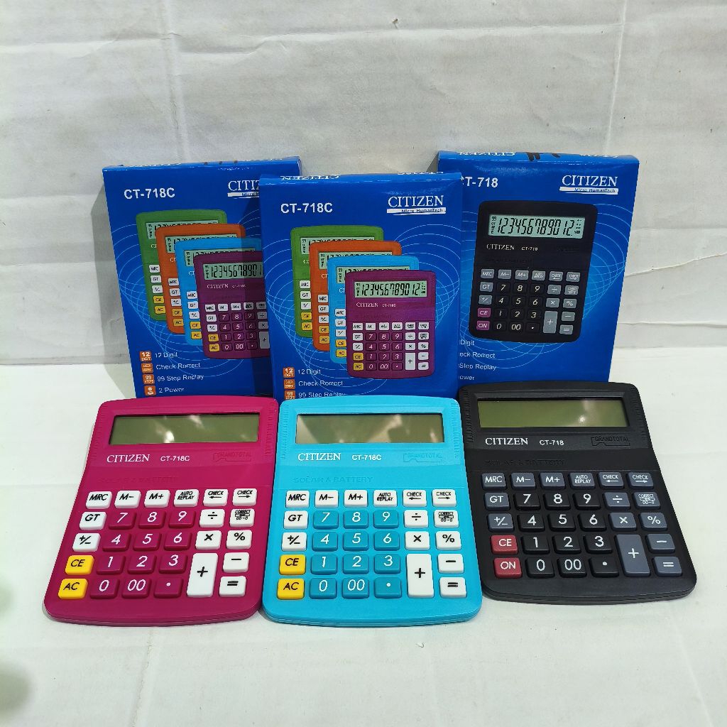 Jual KALKULATOR CITIZEN CT-718C 12 digit / pcs | Shopee Indonesia