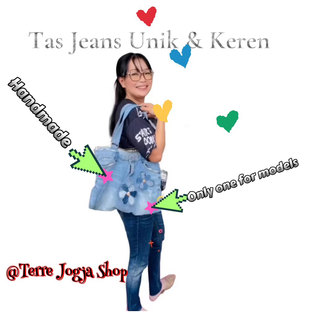 Jual Tas Jeans Terre (Only One for Models)/Handmade/Tas Jeans Unik ...