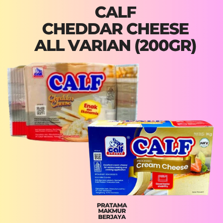 Jual KEJU CALF CHEDDAR CHEESE & CREAM CHEESE KEMASAN 200GR | Shopee ...