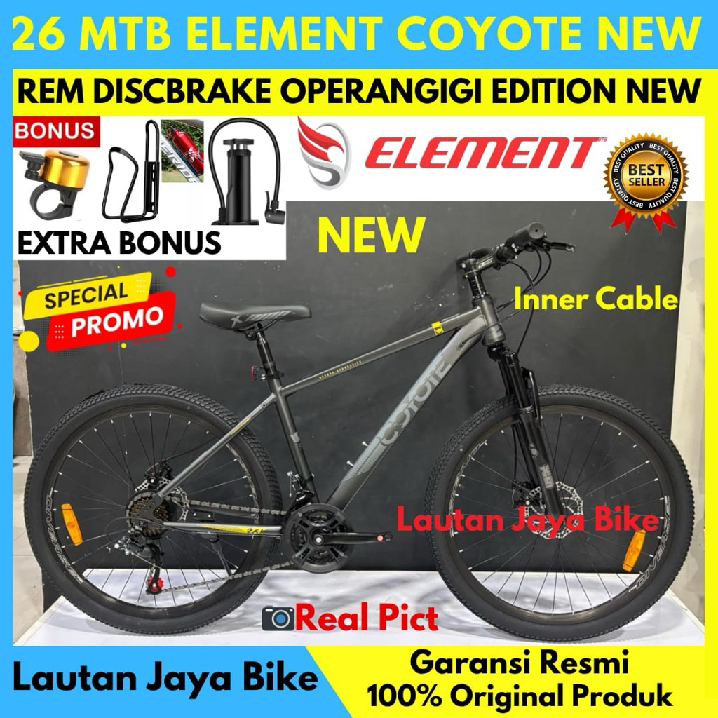 Jual Sepeda Gunung MTB 20/ 24/ 26/ 27,5 Element Coyote Rem Discbrake ...
