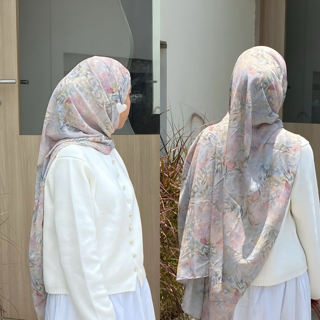 Jual Pashmina Motif Malay Ceruty/ Pashmina Printed Premium/ Printed ...