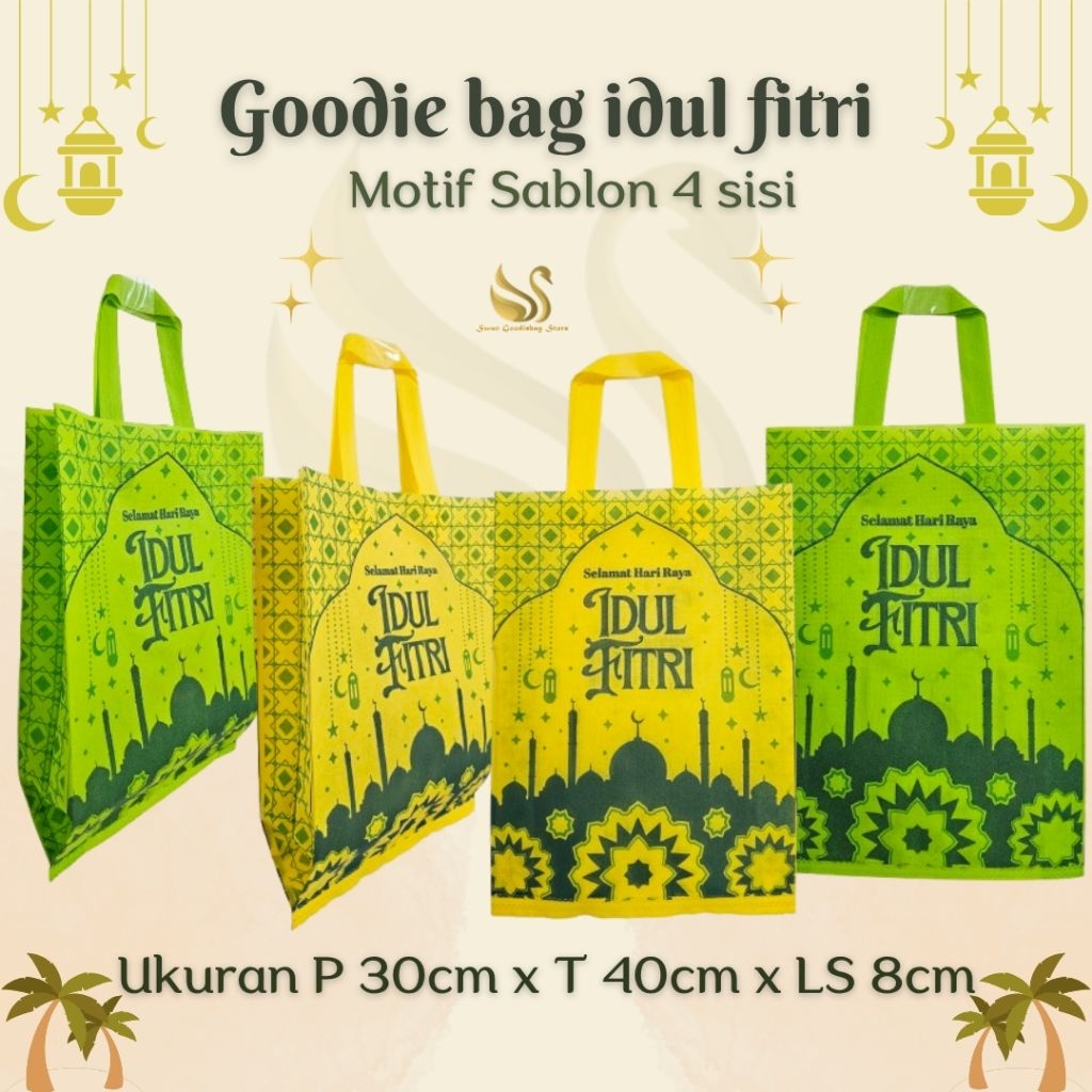 Jual (LUSINAN 12pcs) Tas idul Fitri 30x40x8 edisi 2026 tas lebaran ...