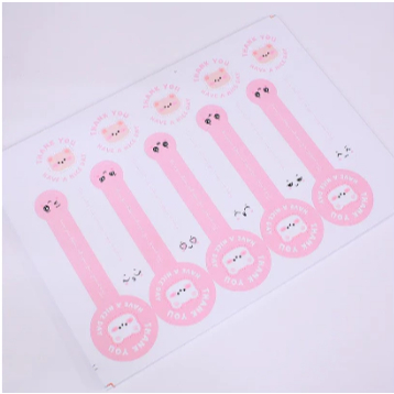 Jual YTB 100pcs STIKER STICKER THANK YOU 10cm PANJANG PINK stiker thank ...