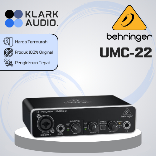 Jual Behringer UMC22 / UMC-22 / UMC 22 Audio Interface Soundcard ...
